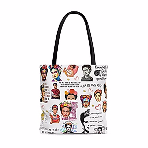 Tropical Aesthetic Flowers Tote Frida Bag for Women and Men Beach Bag Shopping Bags School Shoulder Bag Reusable Grocery Bags