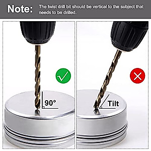 uxcell 20pcs Cobalt Drill Bit 6.3mm Drilling Dia M35 Twist Drills Hex Shank Bits for Steel, Aluminum, Copper, Soft Alloy Steel, Wood, Plastic