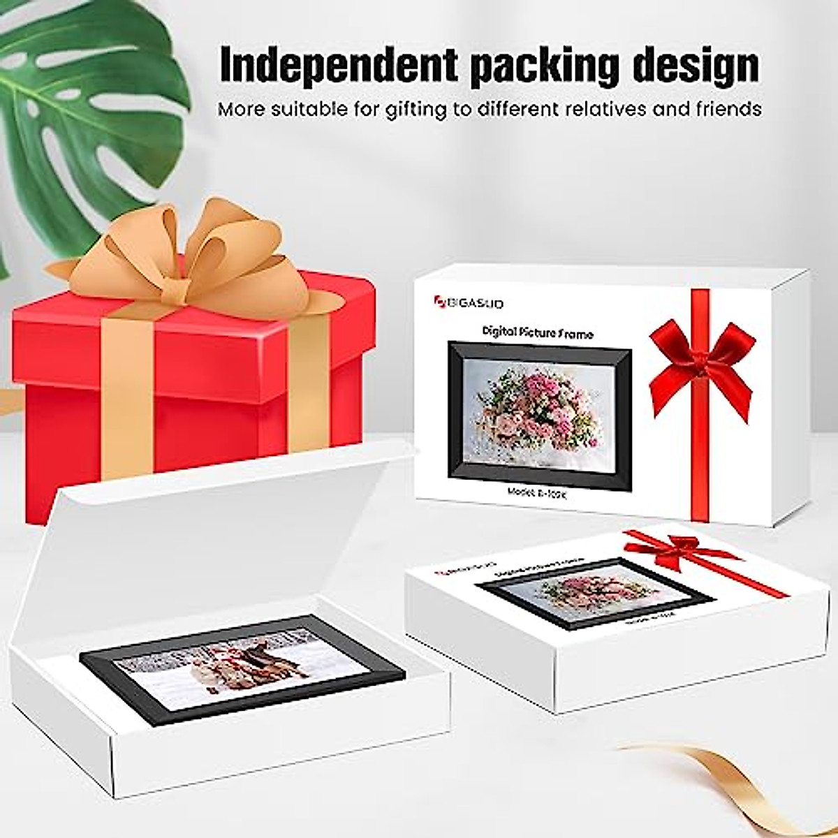 Frameo 10.1 Inch WiFi Digital Picture Frame, 1280x800 HD IPS Touch Screen Photo Frame Electronic, 32GB Memory, Auto-Rotate, Wall Mountable, Share Photos/Videos via Frameo App from Anywhere 3 Pack