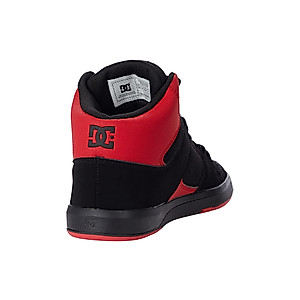 DC Mens Cure Casual High-Top Skate Shoes Sneakers Black/Black/Red 10.5 D - Medium