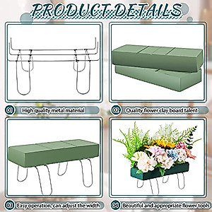 Tondiamo 2 Pieces Galvanized Gravestone Saddle 12 x 11 Inch Cemetery Headstone Saddle with Floral Foam Headstone Flower Saddle Floral Tombstone Saddle Green