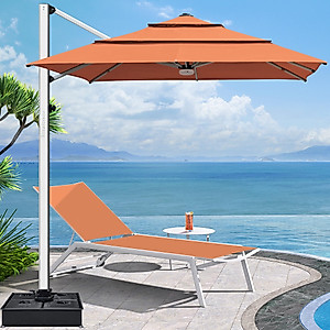 EliteShade USA 9FT Patio Umbrella Replacement Covers 8 Ribs Market Umbrella Canopy Cover (CANOPY ONLY) (Rust)