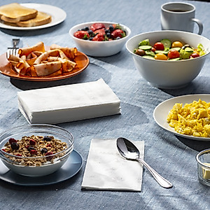 Comfy Package [300 Count - 7 ½” x 4 ¼” Folded] Paper Dinner Napkins - Disposable 2-Ply White Party Napkins (15” x 17” Unfolded)