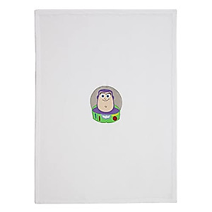 Disney Toy Story It's Play Time White, Green, and Purple, Buzz Lightyear Shaped Toddler Blanket