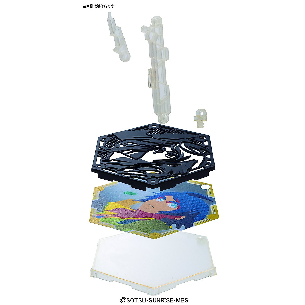 BANDAI Hobby Character Stand Plate: Mikazuki Augus Gundam IBO Building Kit