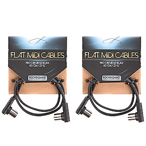 RockGear Midi Cable, 60cm / 23.62" Black 2 Pack Bundle