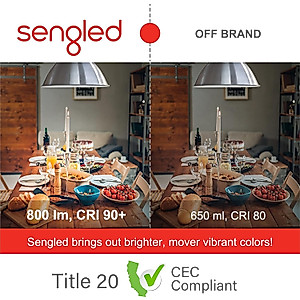 Sengled Alexa Light Bulb, WiFi Bulbs, Smart Bulbs, Smart Bulbs That Work with Alexa and Google Assistant, A19 Daylight (5000K) No Hub Required, 800LM 60W High CRI>90 Equivalent, 4 Pack
