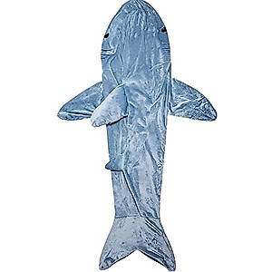 2023 New Shark Blanket Adult - Shark Onesie Blanket Wearable Shark Blanket Super Soft Cozy Flannel Hoodie -Shark Blanket Hoodie (190 * 90CM(L))