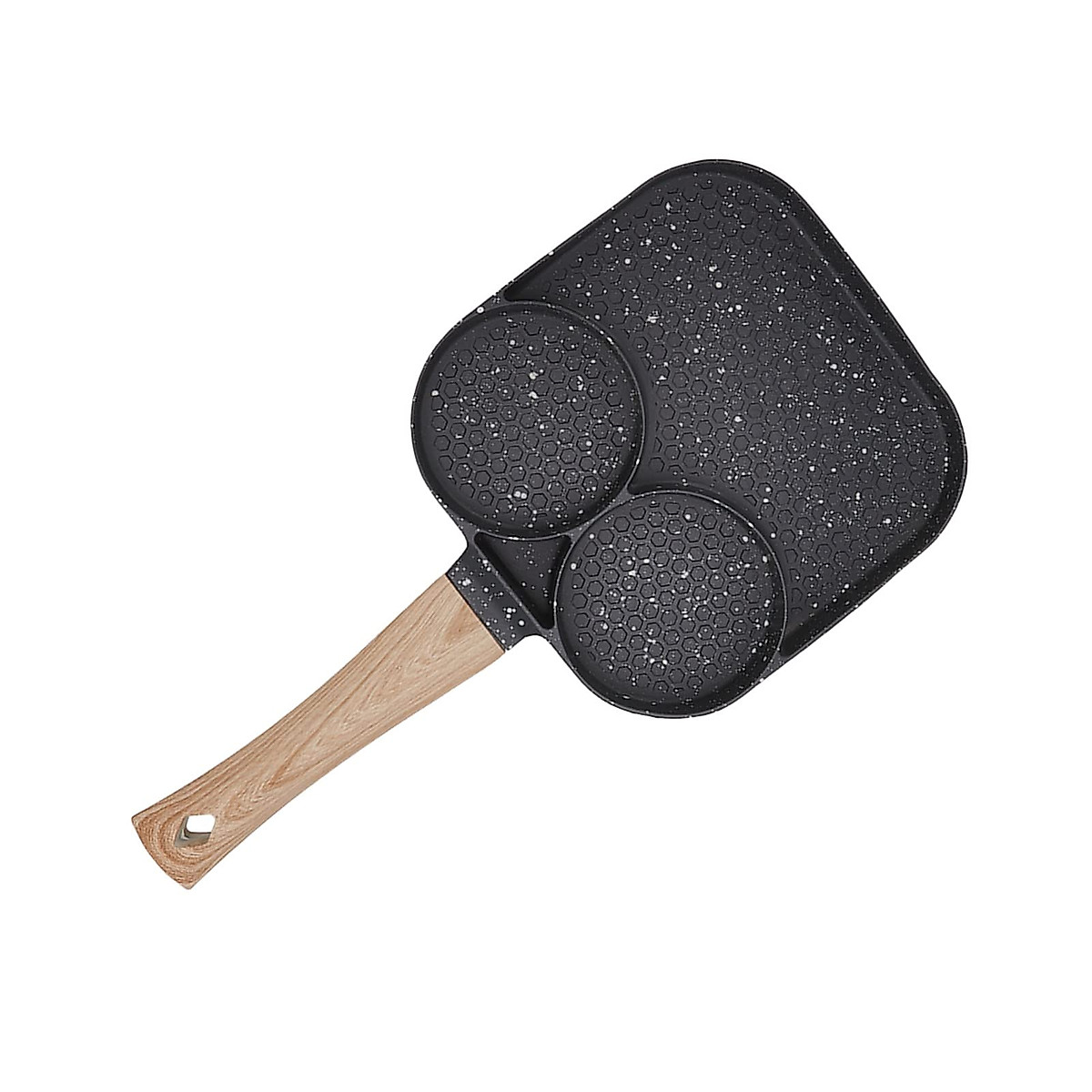 Pots,3 in 1 Breakfast Pan Prevents Stick Heat Resnt Divided Grill Frying Pan for Gas Stove Induction Cooker