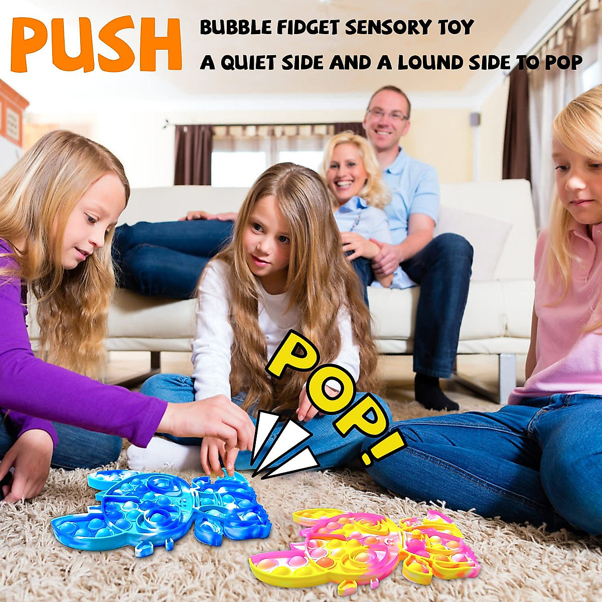 NUFR - Pop Fidget Toy, Tie-Dye New Night Cat Pop Bubble Sensory Fidget Toy for ADHD and Early Educational Toddler Baby,Relieve Stress Pop Bubble Sensory Fidget Toy for Boys and Girls Toy Gifts