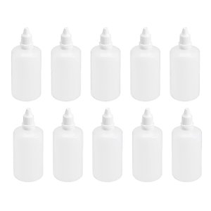 10pcs 50ml Plastic Dropper Bottles, CCHW Empty Plastic Squeezable Eye Dropper bottle LDPE with Childproof Cap (10)