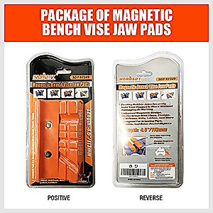 HORUSDY Vise Jaws, 4.5" Magnetic Retention Vice Jaw Pads, Universal Vise Soft Jaws