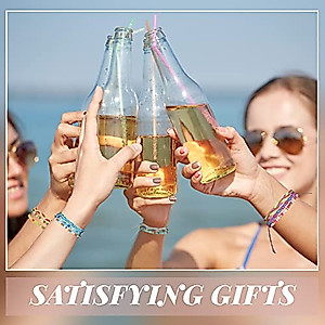 Yaomiao 36 Pieces Friendship Bracelets Braided Bead Bracelets Stackable String Woven Bracelets Stretch Waterproof Adjustable Bracelet String for Women Teen Girls