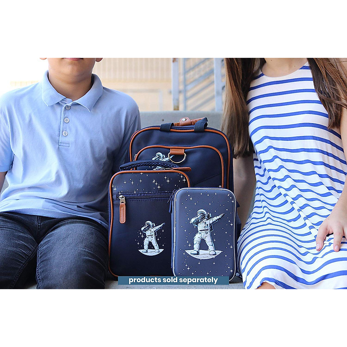 School Backpack 15" with Laptop Sleeve | Kids Galaxy Space Book Bag Dabbing Spaceman Astronaut | Stars Rucksack Lightweight Water Resistant and Durable for Travel and Hiking