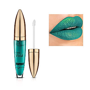 Easilydays Halloween Diamond Shiny Matte Lipstick, Gothic Glitter Liquid Lip Gloss, Sparkling High Pigment Waterproof Long Lasting Lipsticks, Bold Shimmer Lip Glaze Lips for Masquerade, Cosplay, Christmas Makeup (#12)