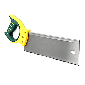 QWORK Multifunction 12” Mitre Box with 14” Back Saw 45° hole slot