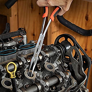 Crescent 2 Piece X2 Straight and Bent Long Nose Dual Material Plier Set - PSX204C , Red