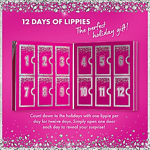 NYX PROFESSIONAL MAKEUP Gift Set, Diamonds & Ice 12 Day Lipstick Countdown Advent Calendar