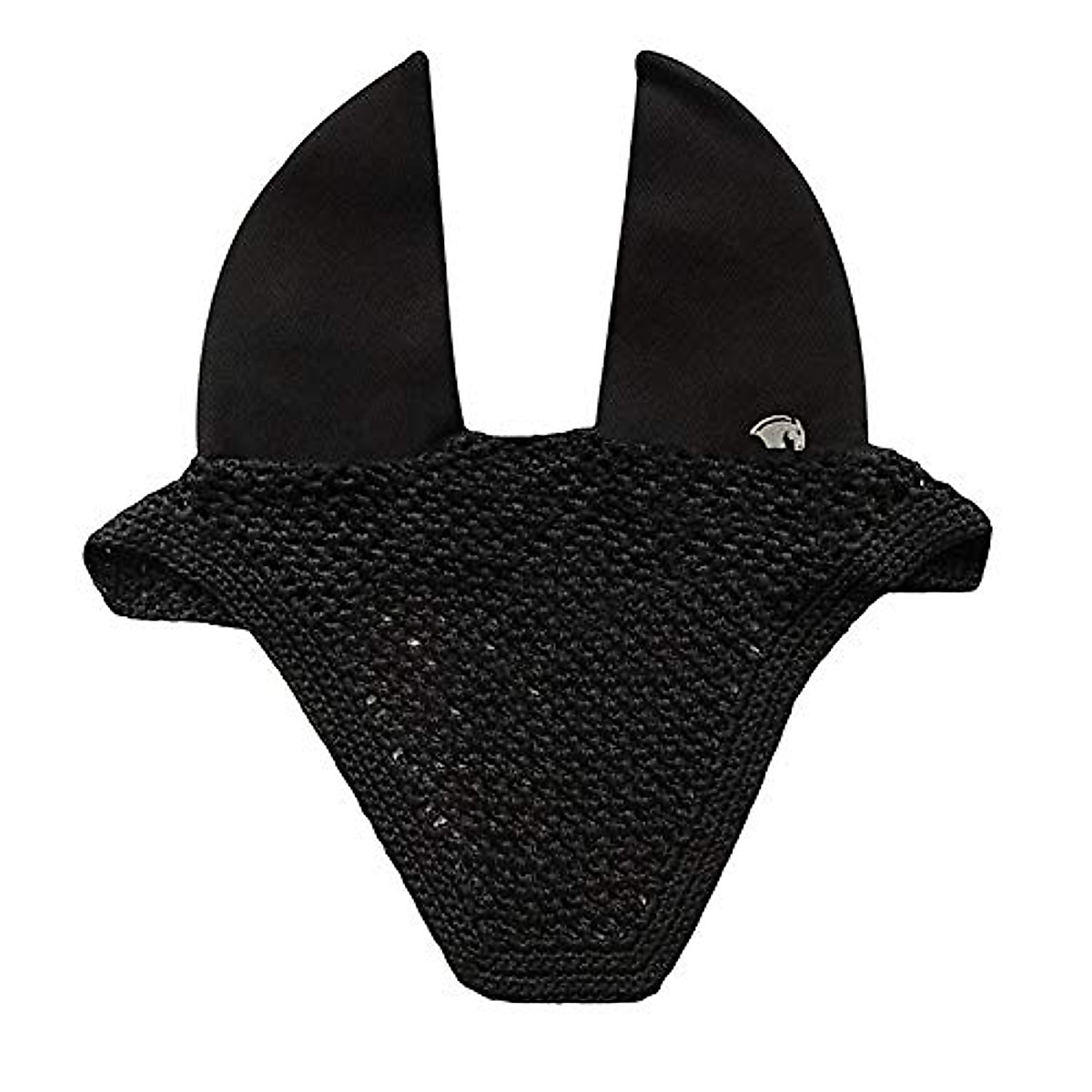 Plughz Horse Sound Off 2 Ear Net, Soundless Bonnet, Black