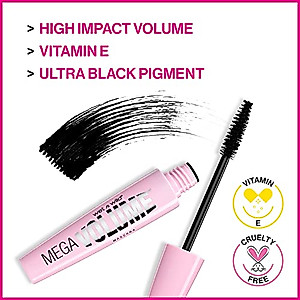 wet n wild PRIDE Mega Volume Mascara - Lengthening, Waterproof, Vitamin E Enriched, Cruelty-Free, Gluten-Free, Sulfate-Free & Vegan - Mega Volume Mascara