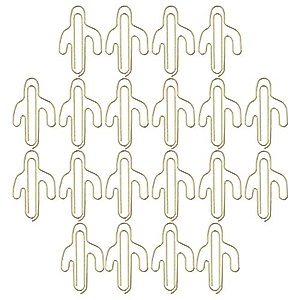 Metal Paper Clip, Marking Clip, Office Accessory Cactus-Shaped Pin 20Pcs for Scrapbooks Office Home Notebooks