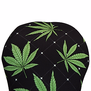 Black Marijuana Leaf Driver 460cc Club Headcover Handmade by BeeJos