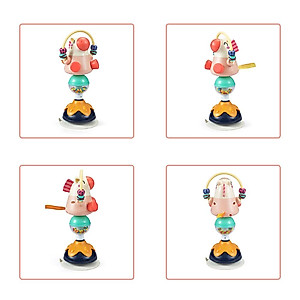 Hrewrva Baby High Chair Toy with Suction Cups,Baby Rattles Toy Set,Interactive Development Tray Toy,Infants Sensory Toy,Newborn Gift for 6, 9, 12, 18, 24 Months, 1 2 Year Olds, Boys Girls Kids