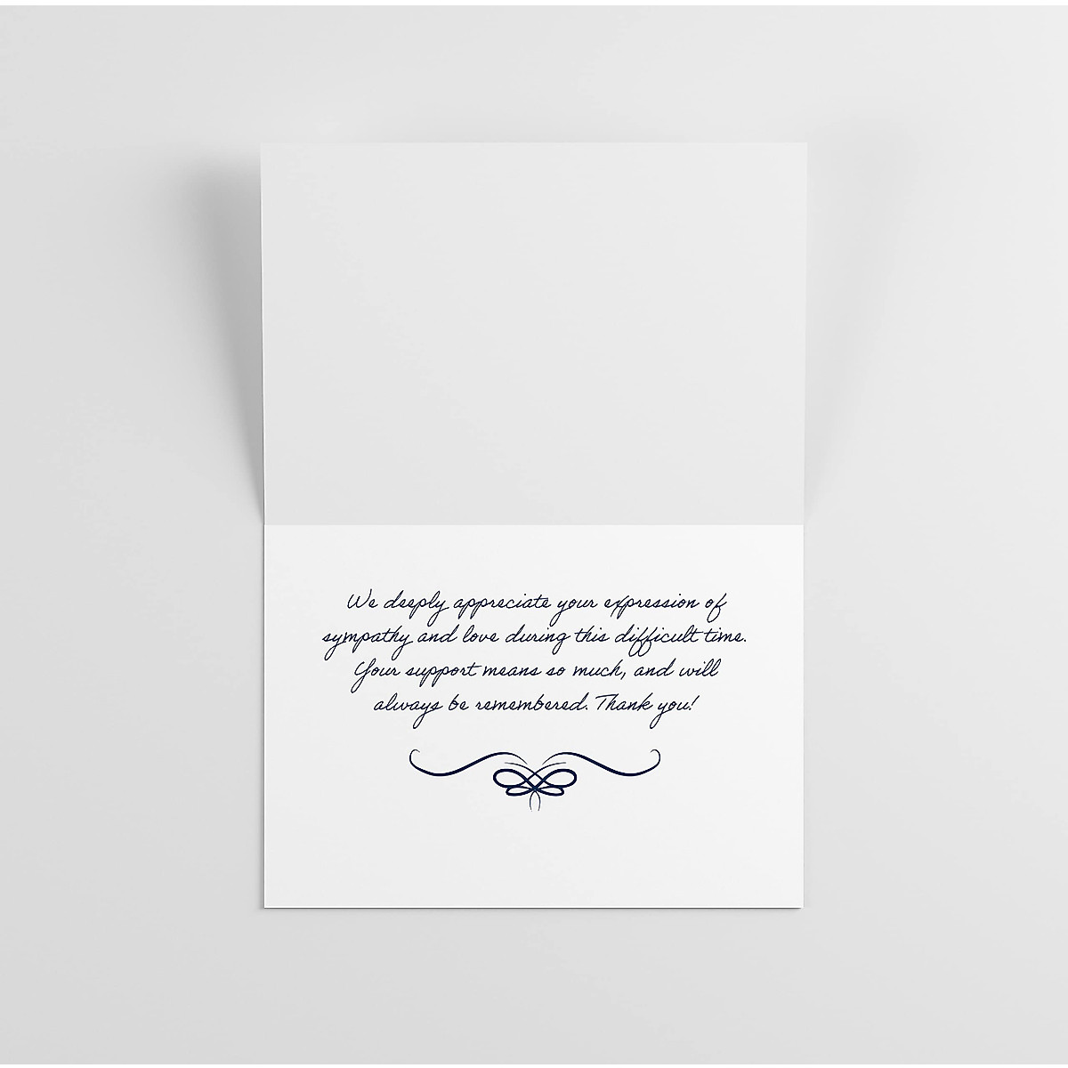 M Market On Mainstreet Watercolor Sympathy and Funeral Thank You Cards with Message Inside, 25 Cards with Envelopes, Made In The USA