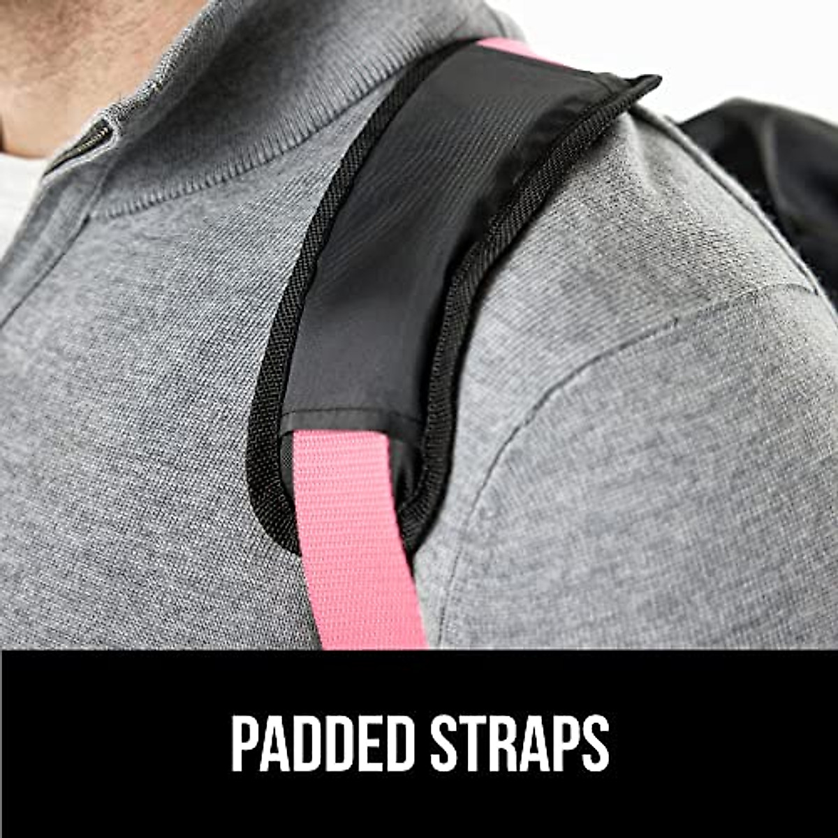 Gorilla Grip Car Seat Travel Bag, Water Dirt and Tear Resistant, Easy Carry Padded Backpack Covers for Airplane, Gate Check Bags Infant Booster Convertible Carseat Air Plane Cover, Pink