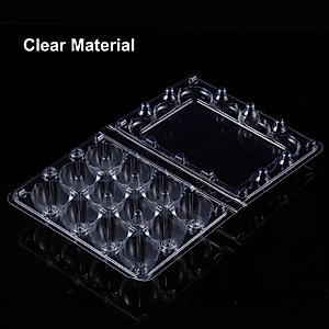 LayHyand 60 Pcs Quail Egg Cartons, Square Dozen Egg Boxes, Classical 3x4 Style Holds Up to Twelve 12 Count Small Quail Eggs Basket, Pigeon Eggs, Bulk Carton Quail Egg Tray Container for Refrigerator