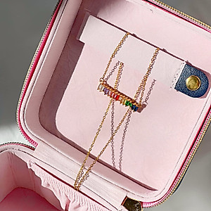 Packed Party The Essentials Jewelry Organizer; Women and Girls Small Fashion Storage for Rings, Necklaces, Earrings; Trendy Look for Ladies at School, Work, Travel, or at Home; Navy Blue