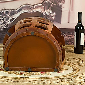 Floor-Standing Half of The Barrel Creative Decor Display Stand Stable Wine Cellar Storage Box J1028, PIBM