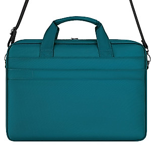 DOMISO 17.3 inch Laptop Bag Business Briefcase Water-resistant Notebook Messenger Shoulder Bag for 17.3" Macbook Pro 17/Dell/MSI GS73VR Stealth Pro/Lenovo IdeaPad/HP Envy,Turquoise