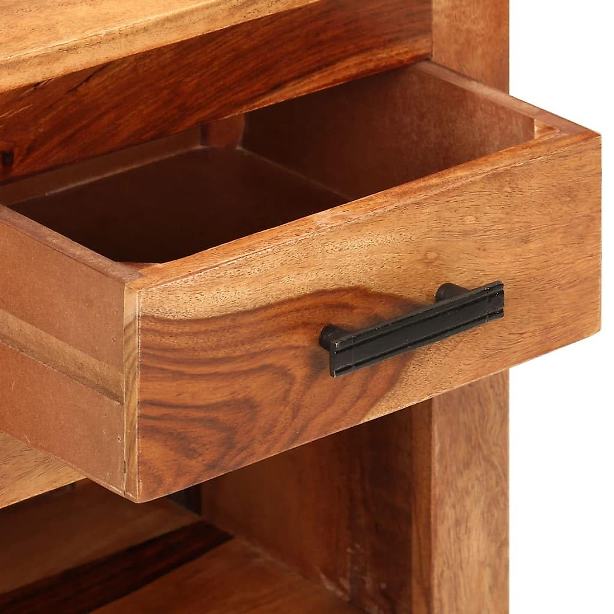 QJBSAVVA Nightstand 15.7"x11.8"x19.6" Solid Sheesham Wood,Bedroom Furniture Side Tables Sofa Side Table Suitable for Bedroom, Living Room, Office, Corridor