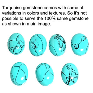 JEWELOPORIUM Blue Turquoise 925 Silver Pendant for Women Stone Handmade Silver Pendant Necklace Thanksgiving Gift Cocktail Jewelry