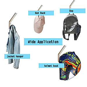 EBaokuup 6 Set Helmet Holder - Wall Mounted Motorbike Helmet Storage Rack with Mounting Screws (6 Hooks + 12 Screws)