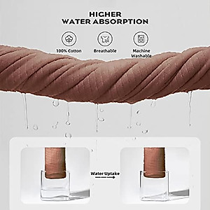 Bearmoss Muslin Baby Drooling Bibs 8 Pack, 100% Cotton Triangular Bandana Bibs Gift for Baby Girls Boys Teething Drooling (Coconut Mocha)