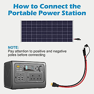 PAEKQ 10AWG SAE Connector to XT60 Female Adapter Connect Solar Panel 3FT XT60 Connector to SAE Connector Extension Cable for Lipo Battery and Delta Portable Power Station RV Solar Generator(3Feet)