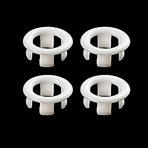 4-Pack Sink Circular Overflow Hollow Ring,Overflow Drain Cover,Kitchen Bathroom Sink Hole Round Basin Cover,Bath Sink Hole Overflow Drain Cap Insert in Hole Spares (White)