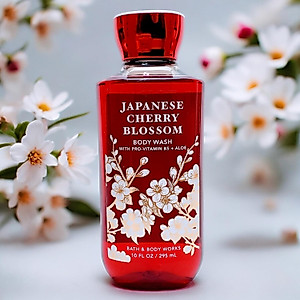 Japanese Cherry Blossom Shower Gel Body Wash - Set of THREE (3) bottles (10 oz ea) -- Bath & Body Works Signature Collection