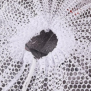 Edtoy White Drawstring Washing Bag for Washing Machine Mesh Net Laundry Bags M