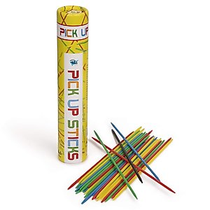 Point Games Pick Up Sticks Game: 30 Brightly Colored Plastic Pick up Sticks in Storage Can, for All Ages!
