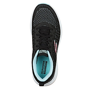 Skechers womens Go Run Pulse - Ultimate Best Sneaker, Black/Light Blue, 6 US
