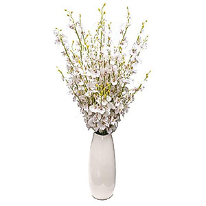 OMUYGDD Silk Flowers in Bulk Wholesale Artificial Orchids, 12 Pcs (Each 38.5”), for Wedding Festive Party Home Office Decoration, Not Include Vase