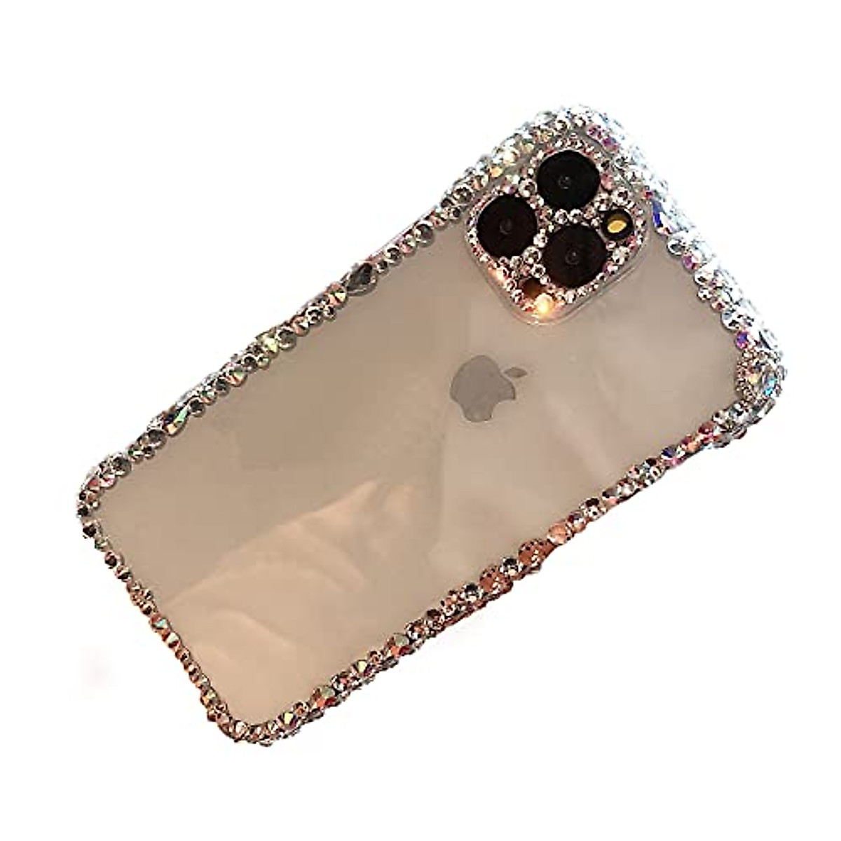 MOSEZA for iPhone 12 Pro Max Case Luxury Glitter Bling Silicone Rhinestone Cute Protective Phone Case for Women Girl for iPhone 12 Pro Max 6.7 inch