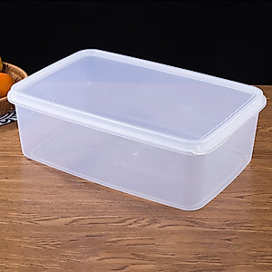 Cabilock Fridge Boxes 6Pcs 0.5L Convenient Food Storage Containers with Lids Daily Use Freezer Boxes Food Meal Prep Containers Lightweight Reusable