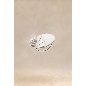 BABEYOND Fascinator Hats for Women - Tea Party Hats Fascinators Kentucky Headband Felt Derby Hat Wedding Flower Mesh Headwear Off-White