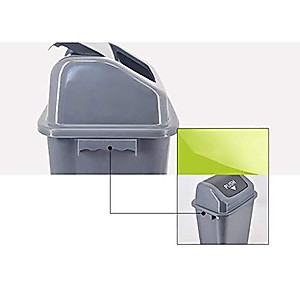 LSNLNN Waste Bin,Trash Cans,Dustbins 20~60 Litre, Thicken Plastic Multifunction Hotel Outdoor Office Industry Gray Indoor/Outdoor,40L,40L