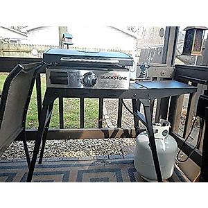 SafBbcue Universal Adjustable Griddle Stand Compatible for Blackstone 17 inch/22 inch Tabletop Grill, Fit BIG HORN, MaxKare Propane Tabletop Grill