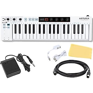 Arturia KeyStep 37-key Controller & Sequencer Bundle w/USB Cable, Anti-ground Loop Adaptor, MIDI Cable, Deluxe Sustain Pedal, and Austin Bazaar Polishing Cloth
